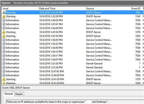 Monitor Your Dhcp Scopes With Vrealise Log Insight The Slog Simonlong Blog