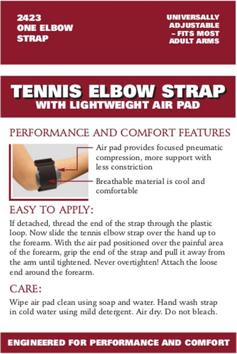 Otc Forearm Band Tennis Elbow Compression Strap With Air Pad Support Black International