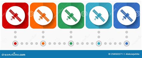Satellite Connection Communication Technology Vector Icons