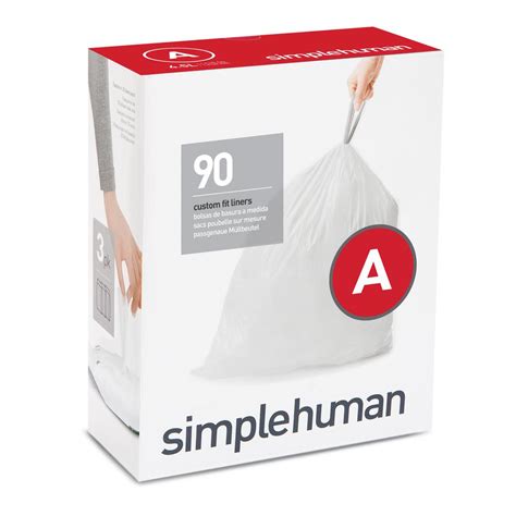 Simplehuman 1 2 Gal Custom Fit Trash Can Liner Code A 90 Count 3
