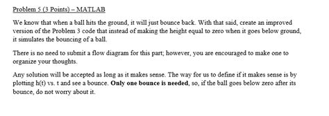 Problem 3 6 Points Matlab Build A Code That
