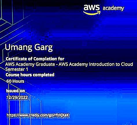 I Am A Certified Aws Academy Graduate Umang Garg Posted On The Topic Linkedin