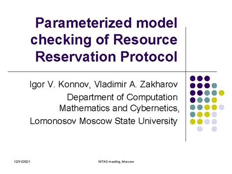 parameterized model checking of resource reservation protocol igor