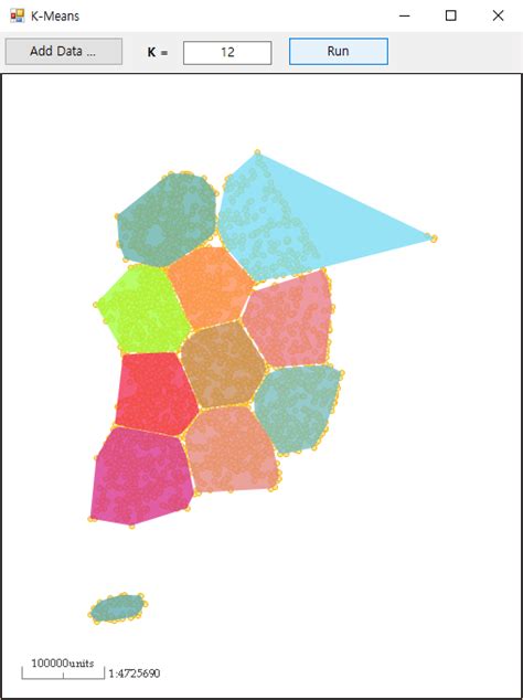 K Means 알고리즘 구현 Gis Developer