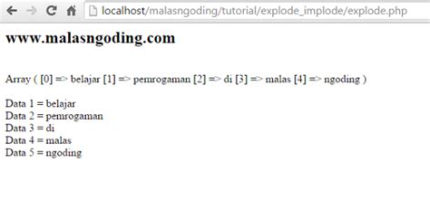 Mengenal Fungsi Explode Dan Implode Pada Php Malas Ngoding