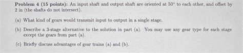 Solved Problem 4 15 Points An Input Shaft And Output