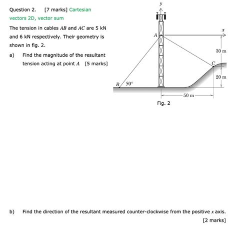 Solved Question 2 7 Marks Cartesian Vectors 2D Vector Chegg Com