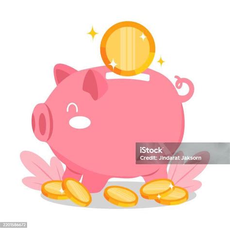 돈을 저축하는 것을 상징하는 귀여운 분홍색 돼지 저금통 이 그림은 재무 관리의 개념과 저축의 중요성을 강조합니다 0명에 대한 스톡 벡터 아트 및 기타 이미지 Istock