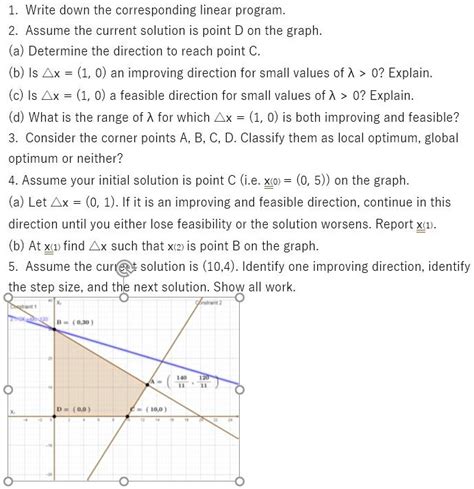 Solved Texts 1 Write Down The Corresponding Linear Program 2