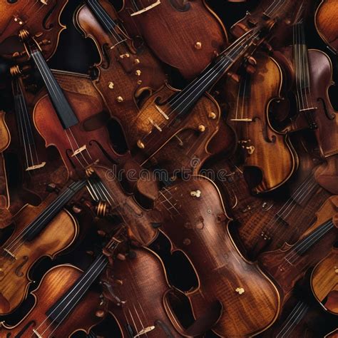 Tile Seamless Abstract Background With A Music Theme Of Violins Generative Ai Stock