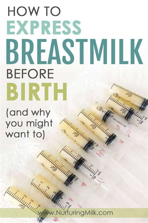 How When To Express Colostrum Before Birth Nurturing Milk Breastfeeding Baby