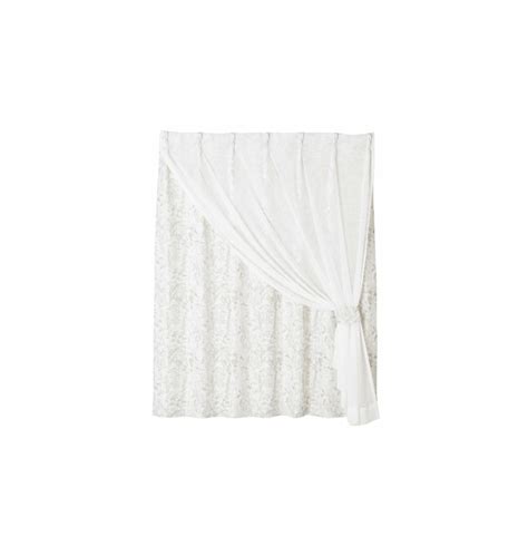 프랑프랑 쉬폰x보타니컬 더블 커튼 H1350xw1000 라이트 그레이레이스and드레이프기성품 100449 티몬