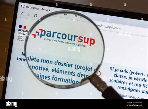 Detail Of The French Government Website Parcoursupfr Intended To