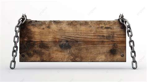 3d로 만든 흰색 배경에 체인이 있는 골동품 나무 간판 나무 배너 나무판 명판 배경 일러스트 및 사진 무료 다운로드 Pngtree