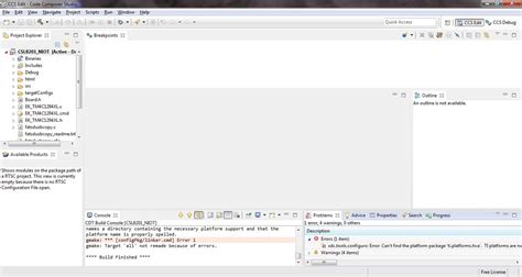 CCSv ERROR Xdc Tools Configuro Error Can T Find The Platform Package Ti Platforms Tiva