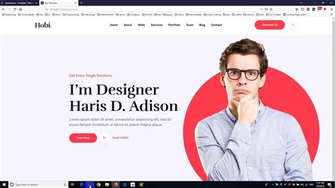Portfolio Psd To Html Class 2 Salim Rana Youtube