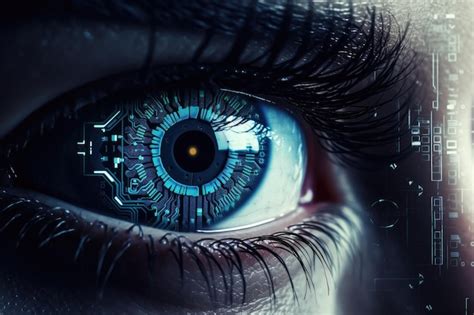Premium Ai Image Healthcare For Eye Monitoring And Treatment Using Biometric Scan Of Male Eye