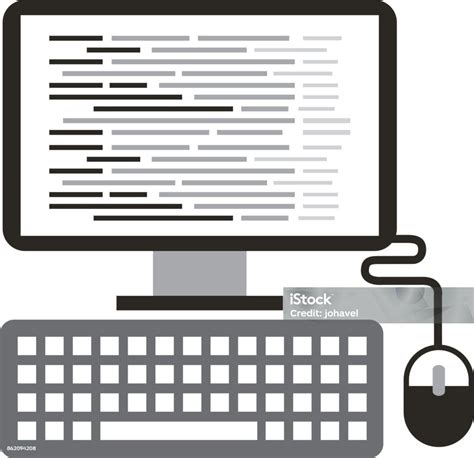 Computer Programm Coding Web Page Software Stock Illustration
