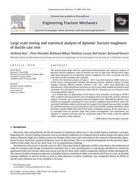 Pdf Large Scale Testing And Statistical Analysis Of Dynamic Fracture