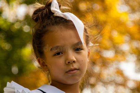Una Chica Con Uniforme Escolar Foto De Archivo Imagen De Lectura Elemental