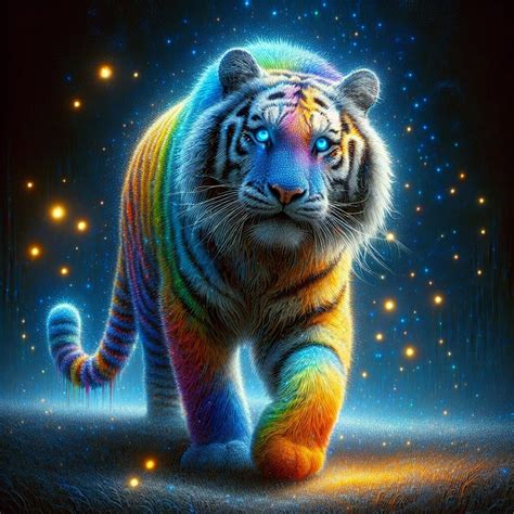 ʚ♡ɞ Mystical Vibrant Tiger Piece ʚ♡ɞ Ai Generated Artwork Nightcafe Creator