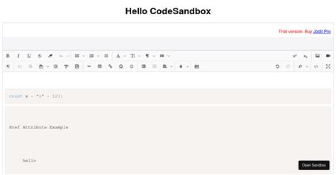 Jodit Pro React Examples CodeSandbox