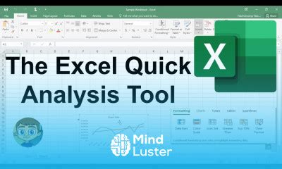 Learn The Excel Quick Analysis Tool Mind Luster