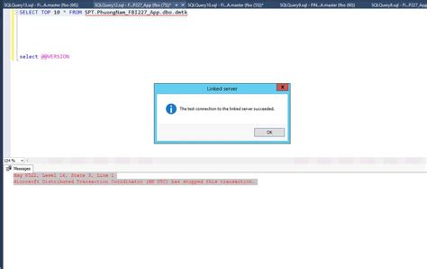 Linked Server Selection Query Fails With Ms Dtc Has Stopped This Transaction Microsoft