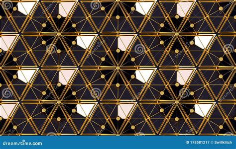 abstract 3d background with fantasy luxury pattern structure of black