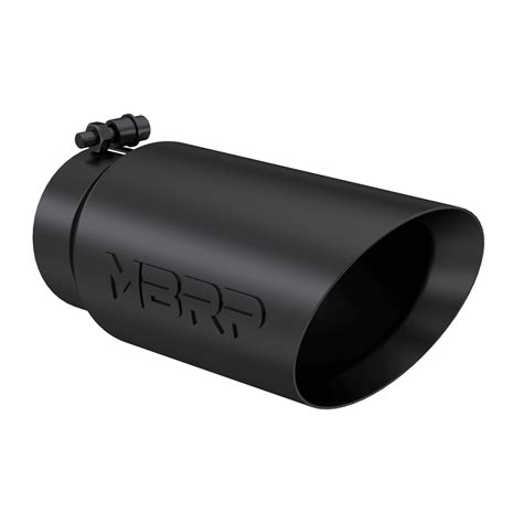 Universal Angled Dual Wall Exhaust Tip Black Finish 4 5 X 12 T50