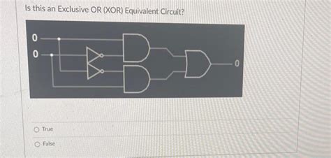 Solved Is This An Exclusive Or Xor Equivalent Circuit