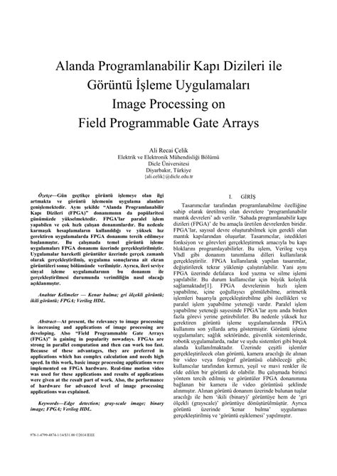 Pdf Image Processing On Field Programmable Gate Arrays