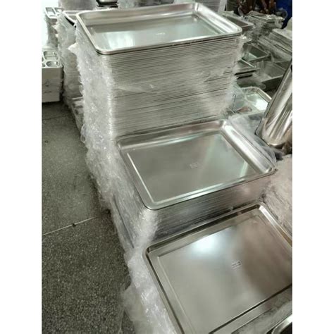 👍👍 ถาดสแตนเลสใช้ดีอย่างหนา 60 40 （ลึก 4cm ลึก2cm Shopee Thailand