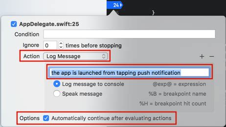 How To Debug App Which Got Launched From Tapping Push Notification