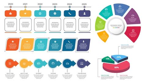 Premium Vector Set Of Steps Business Data Visualization Timeline Process Infographic Template