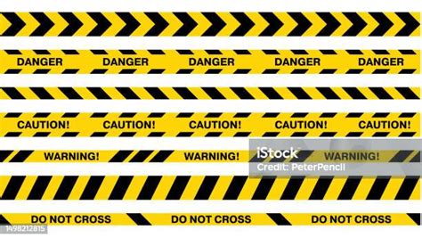 보안주의 테이프 세트 노란색 경고 리본 경찰 사고 건설 중 추상 줄무늬 위험 테이프 Seamless Vector 컬렉션 저지선 테이프에 대한 스톡 벡터 아트 및 기타 이미지