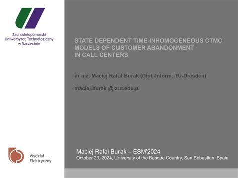 Pdf State Dependent Time Inhomogeneous Ctmc Models Of Customer