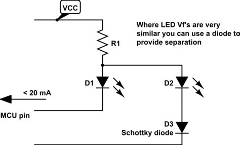 Attiny Drive A Common Anode Bi Color Led Using Single Microcontroller