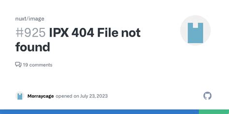 Ipx 404 File Not Found · Issue 925 · Nuxtimage · Github