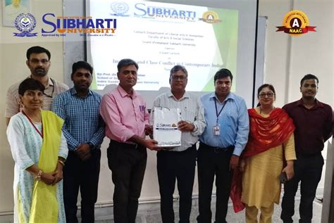 Guest Lecture On The Pressing Issues Of Inequality And Conflict Subharti University News