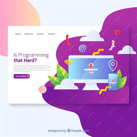 Free Vector Modern Programming Landing Page Concept