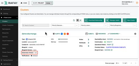 Amazon Eks V125 Using Rafay Rafay Product Documentation