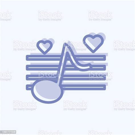 아이콘 웨딩 음악 결혼식 상징을 위해 적당한 두 가지 톤 스타일 편집 가능한 간단한 디자인 디자인 템플릿 벡터 간단한 기호 그림 Dj에 대한 스톡 벡터 아트 및 기타 이미지