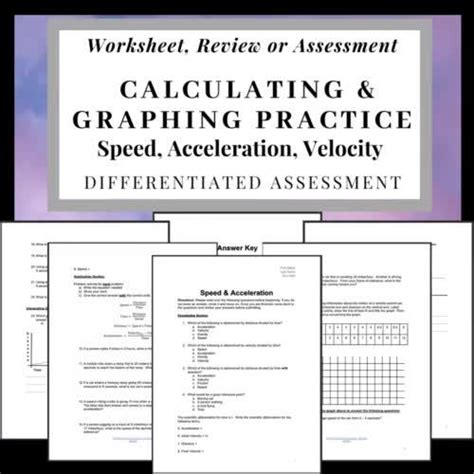 Speed Acceleration Calculating Graphing Practice TPT
