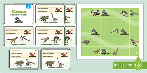 Ks1 Dinosaur Coding Mat And Resource Pack Compatible With Bee Bot