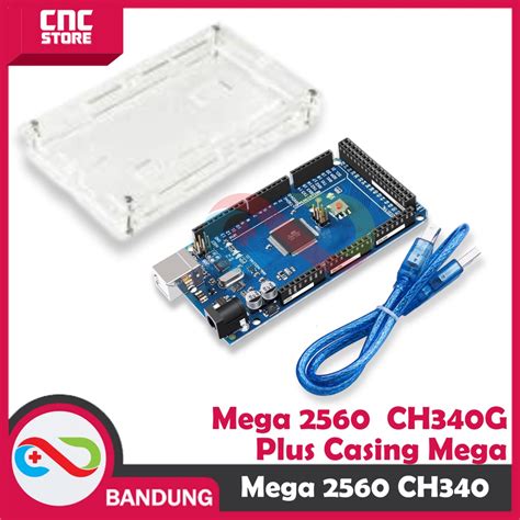 Jual Arduino Mega 2560 R3 Ch340g Compatible Board With Case Acrylic Shopee Indonesia