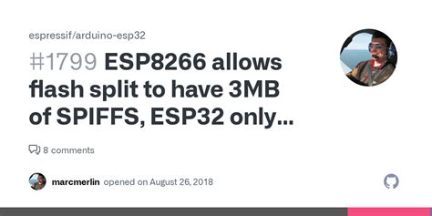 ESP8266 Allows Flash Split To Have 3MB Of SPIFFS ESP32 Only Allows Up