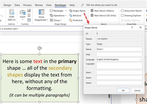 Automatically Displaying Visio Shape Text In Other Shapes Bvisual