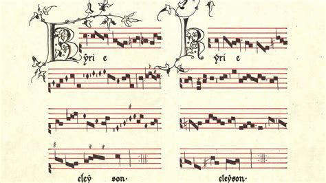 Machaut Messe De Nostre Dame Kyrie Original Notation Youtube