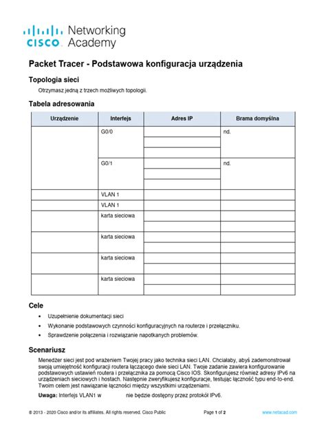 1043 Packet Tracer Basic Device Configuration Pl Pl Pdf